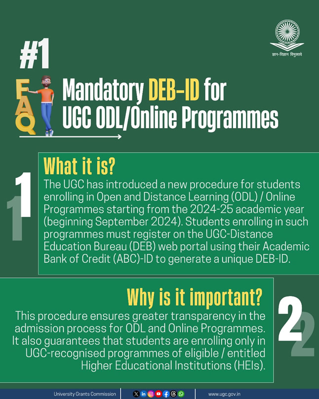 UGC India Introduces New Enrollment Procedure for ODL and Online ...